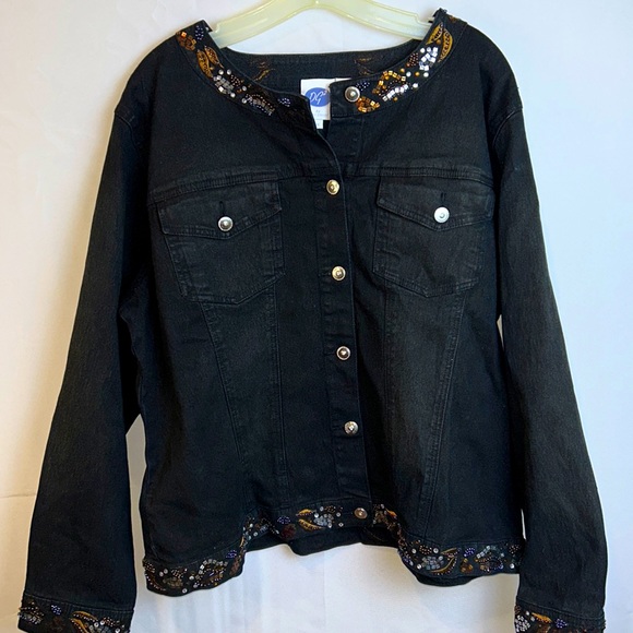 DG2 by Diane Gilman | Jackets & Coats | Dg2 Diane Gilman Black Denim ...